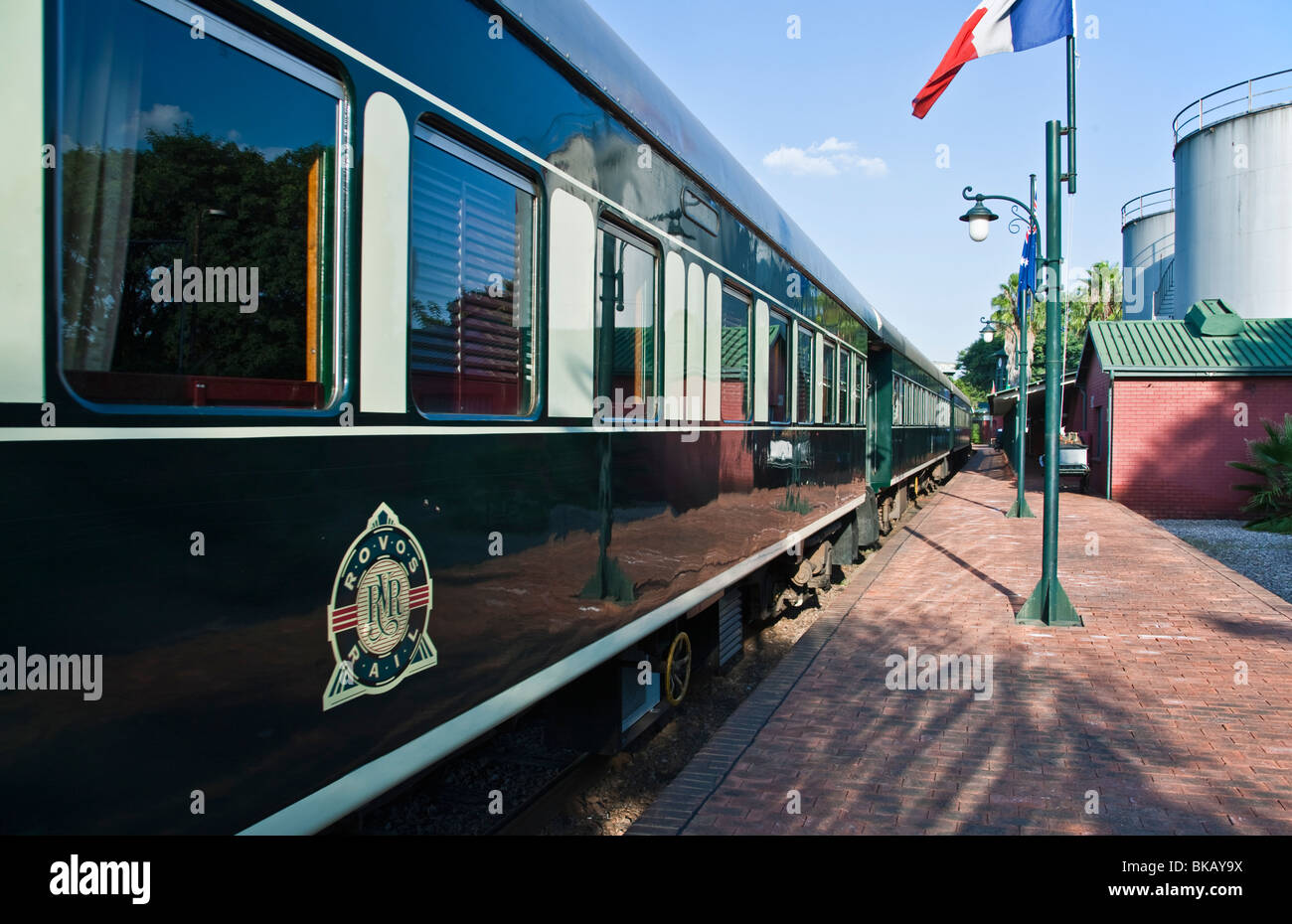 South Africa, the Rovos Rail luxury train in the Rovos station of ...