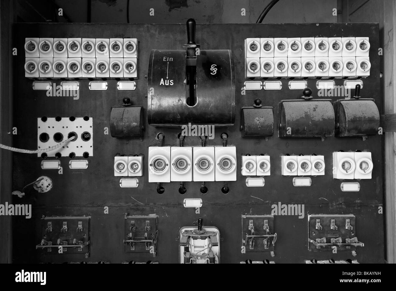 Backstage lighting control panel in the Theatre & Ballroom, Kolmanskop ...