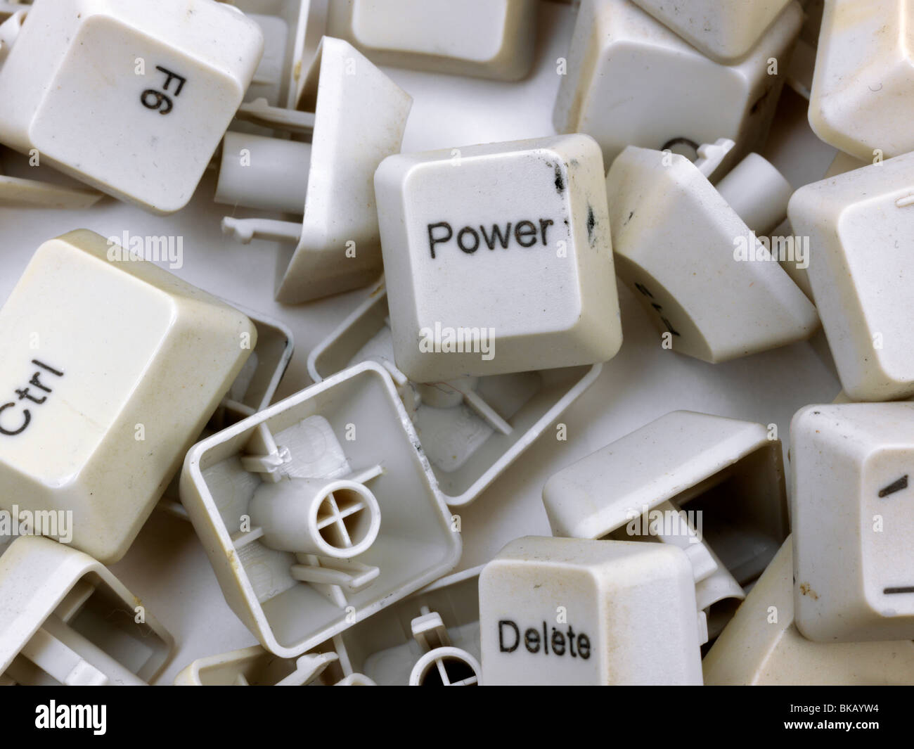 A Pile Of Keyboard Keys Stock Photo - Alamy