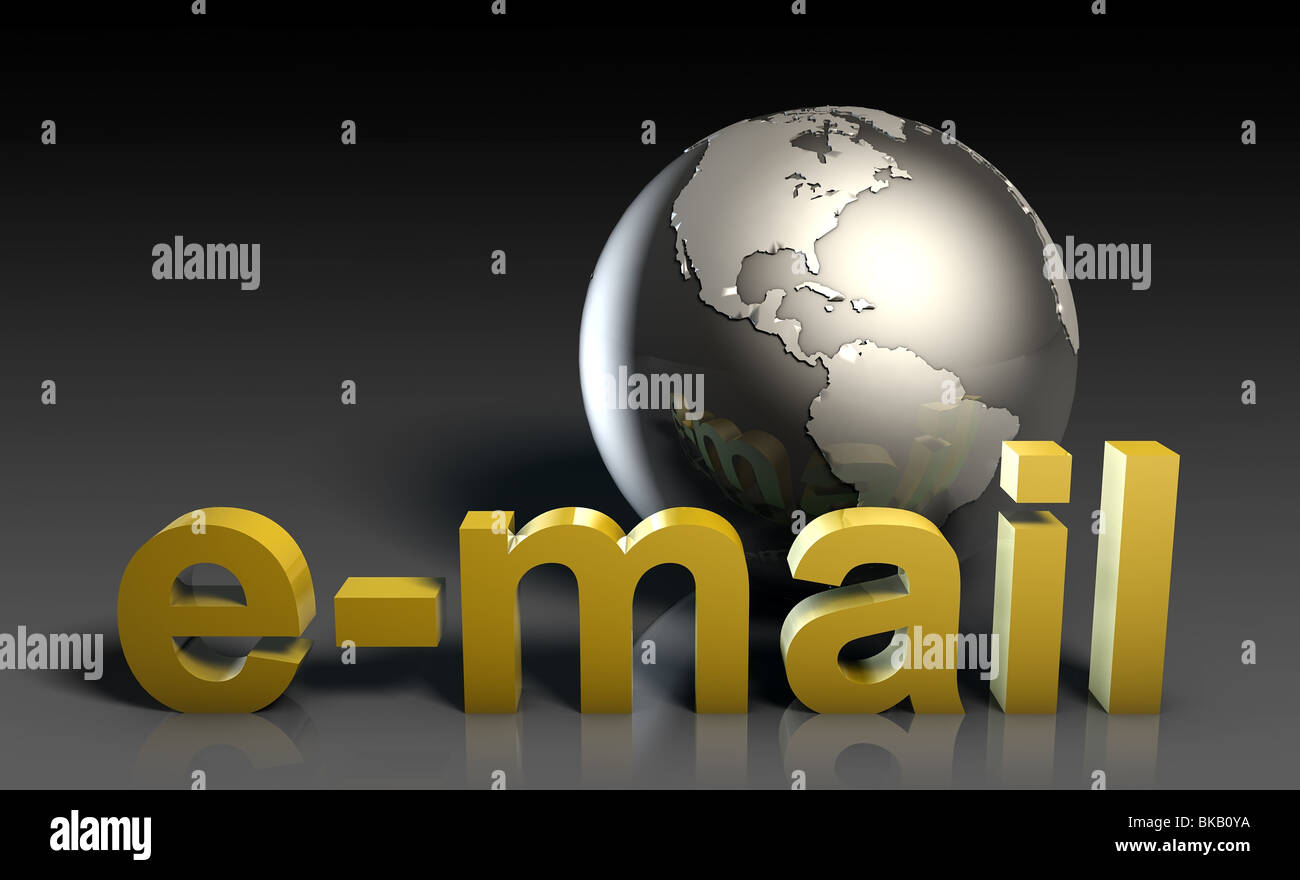 Email Corporate Concept in 3d Futuristic Art Stock Photo - Alamy