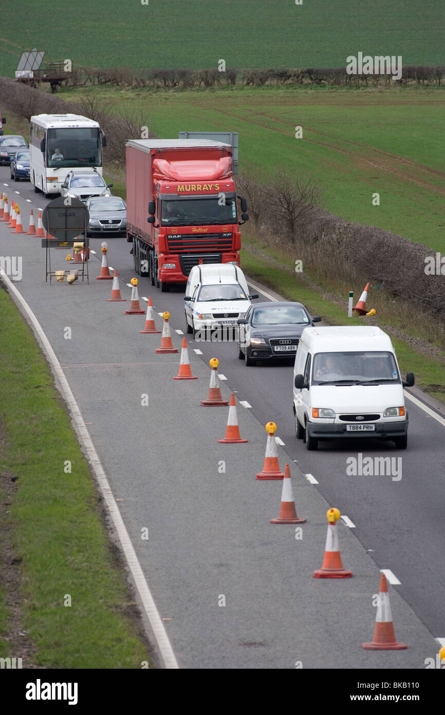 Lorrys in a queue hi-res stock photography and images - Alamy