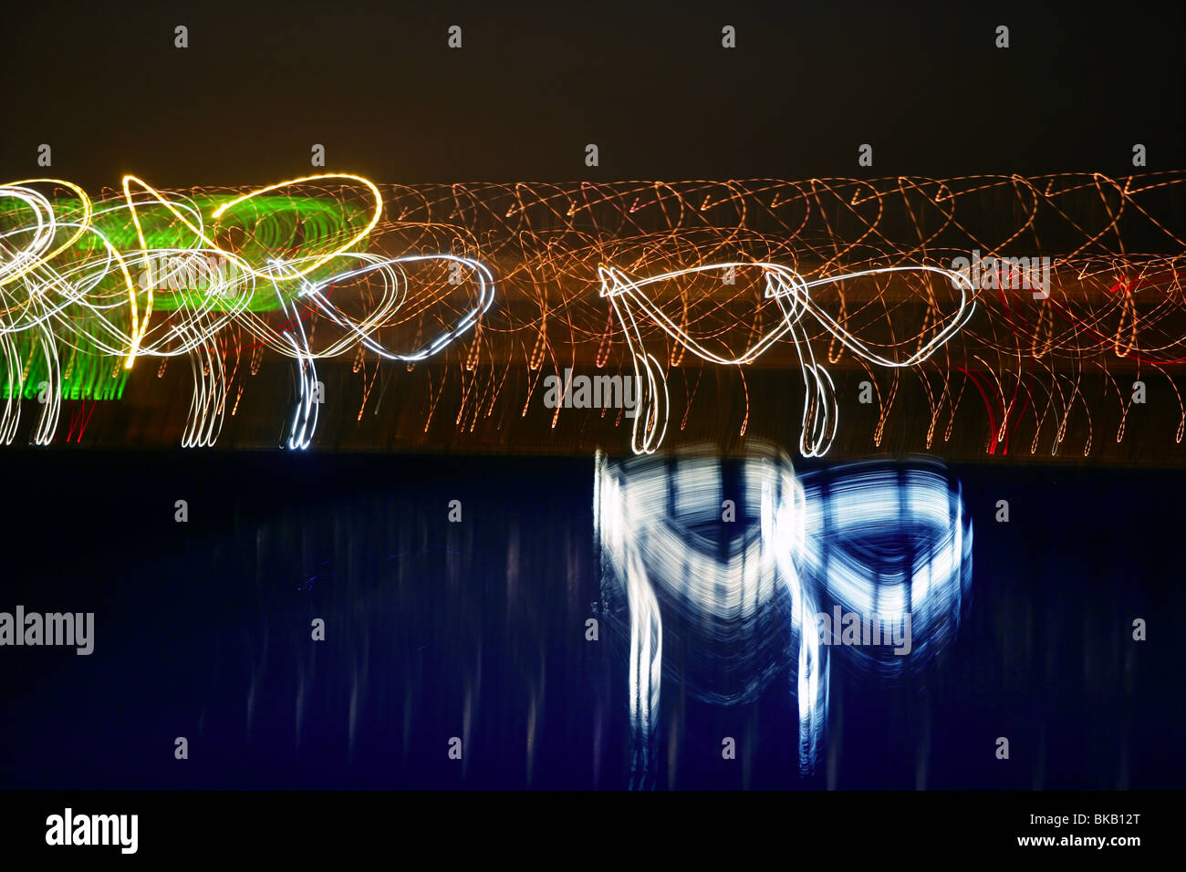 Abstract colorful vibrant night lights background texture Stock Photo ...