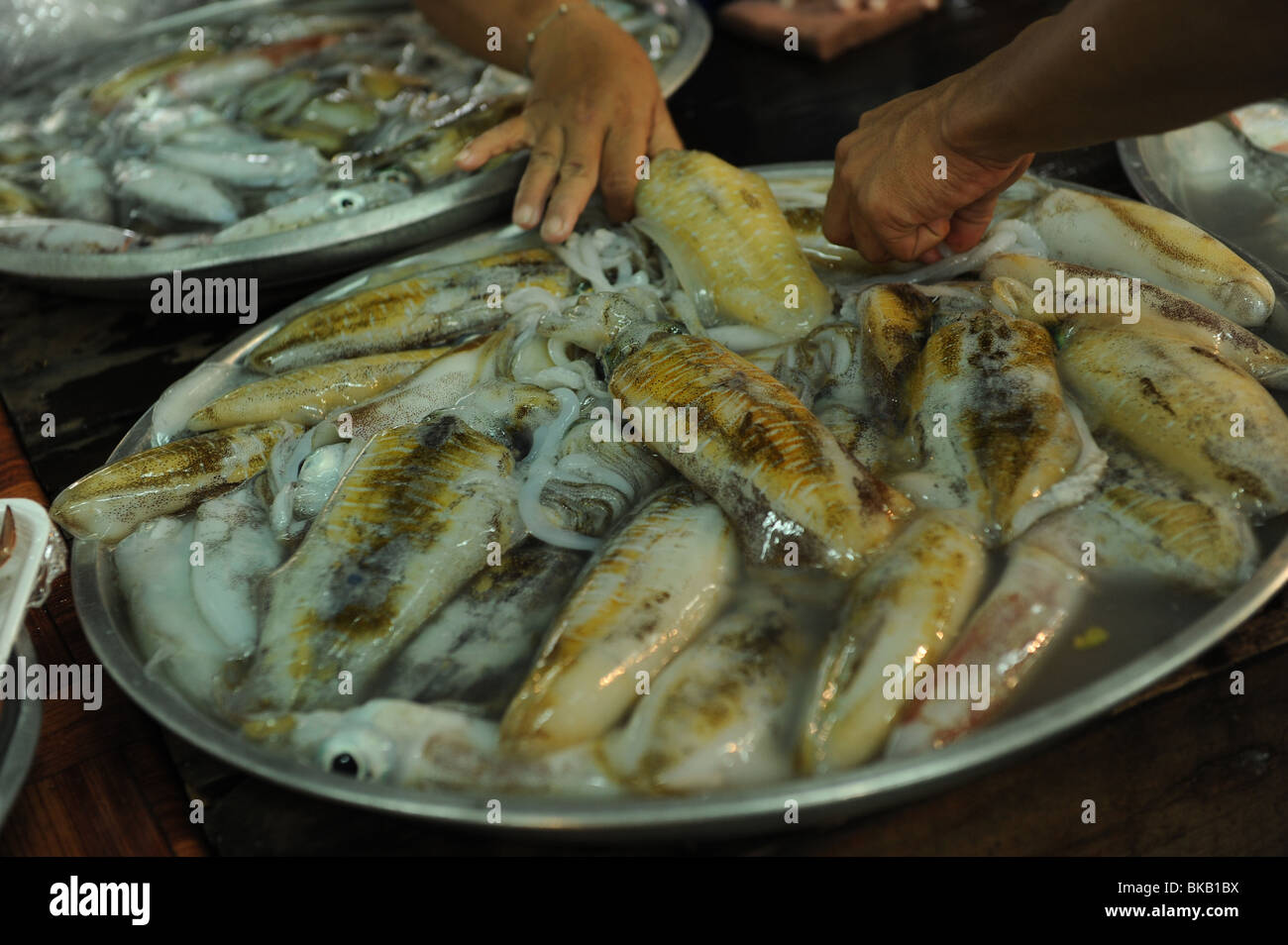 ban phe fish market , rayong , thailand Stock Photo - Alamy