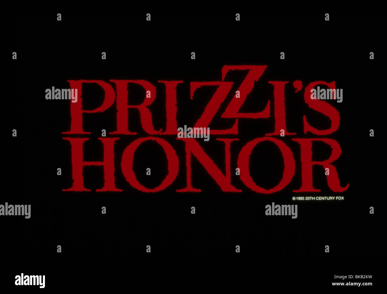 PRIZZI'S HONOR -1985 POSTER Stock Photo - Alamy