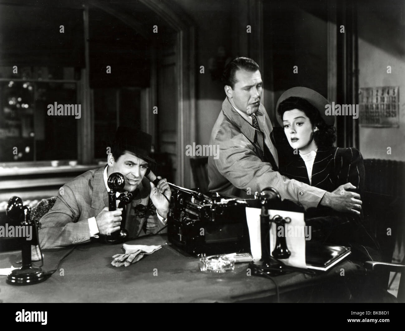 HIS GIRL FRIDAY (1940) CARY GRANT, RALPH BELLAMY, ROSALIND RUSSELL HGFY ...