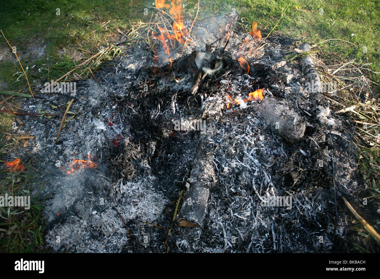 A garden bonfire Stock Photo - Alamy