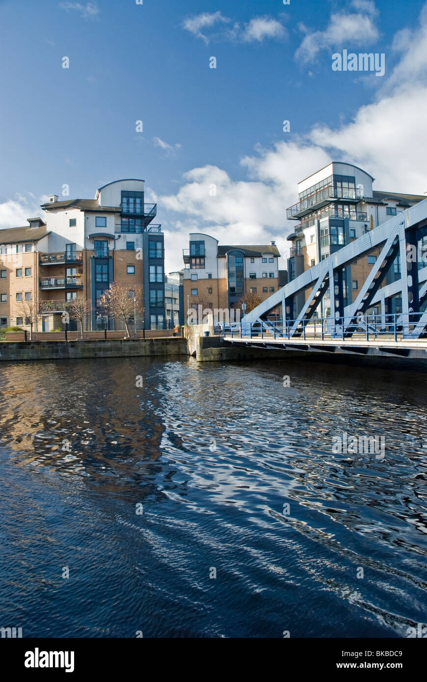 Swing Bridge Leith Docks Edinburgh Scotland Stock Photo - Alamy