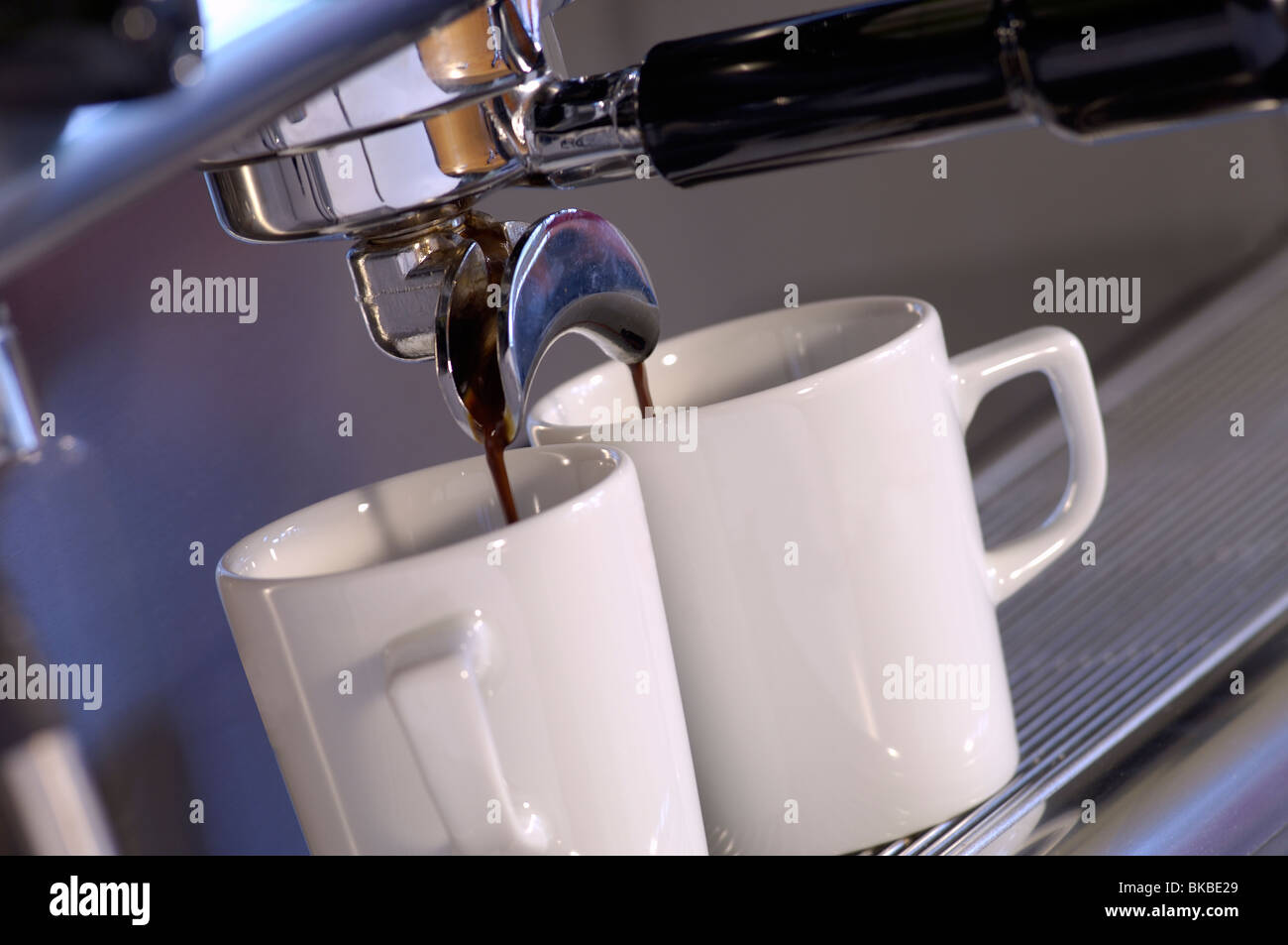 Espresso coffee machine Stock Photo - Alamy