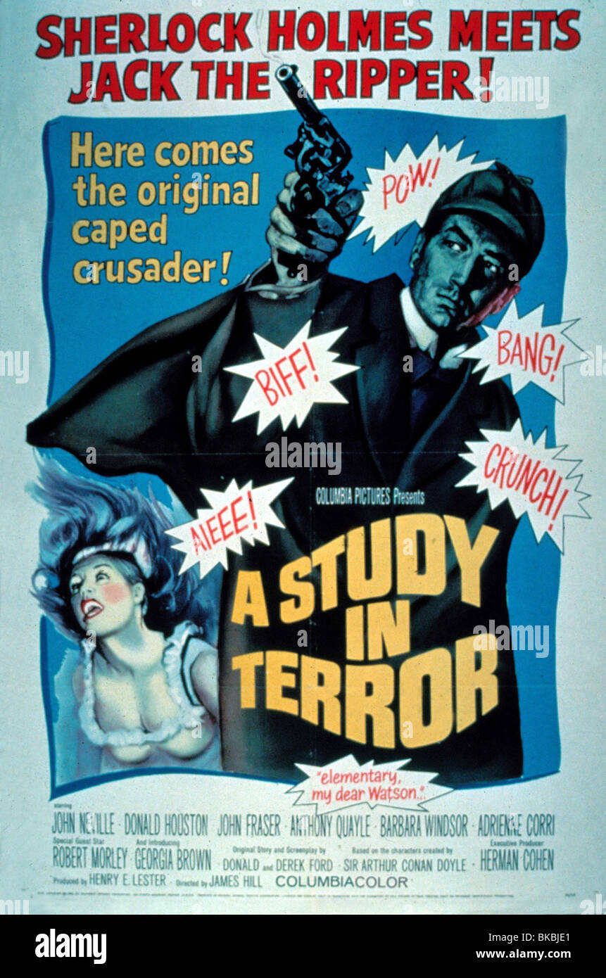A STUDY IN TERROR -1965 POSTER Stock Photo - Alamy