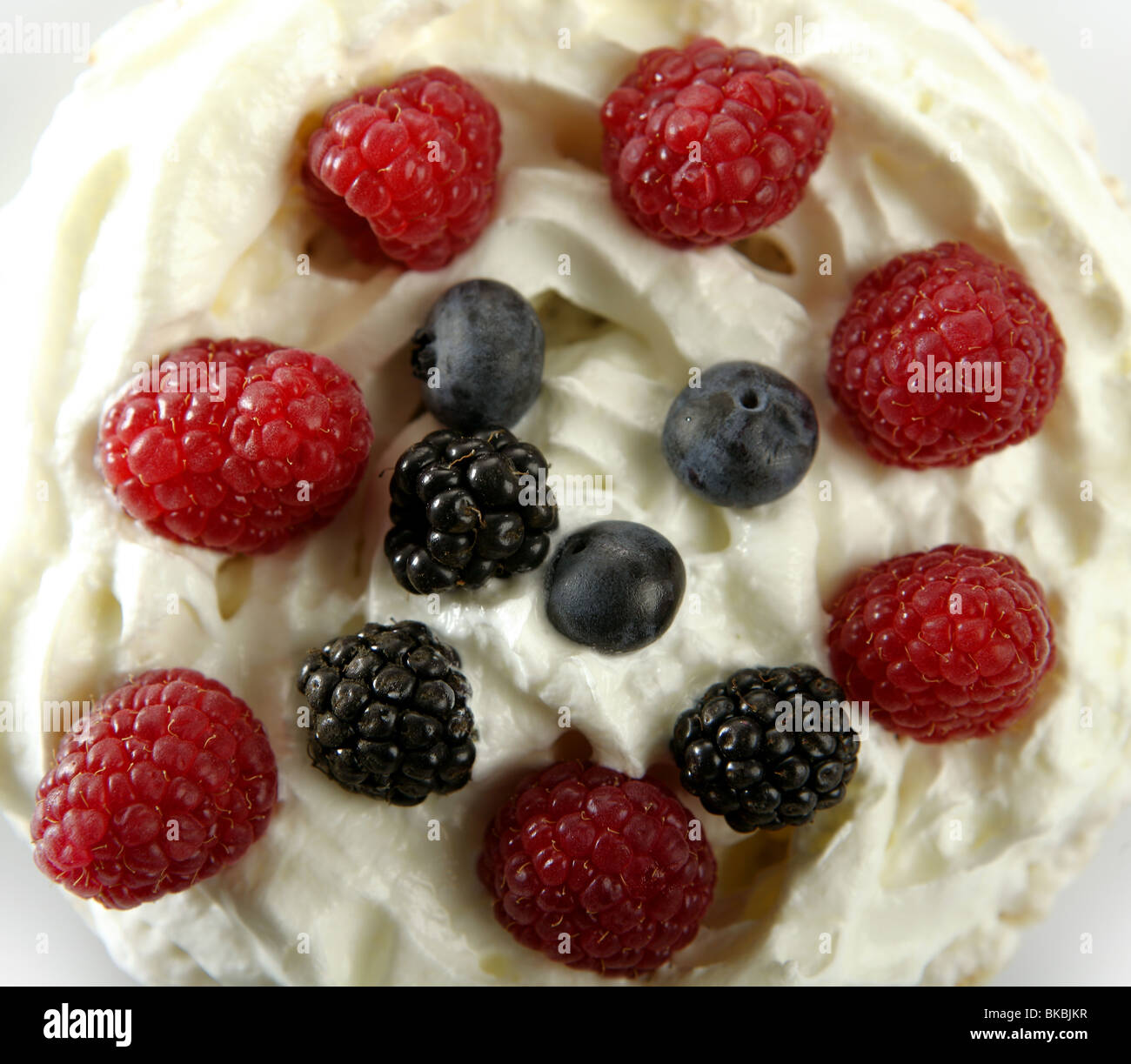 Berryes dessert at studio white background Stock Photo - Alamy