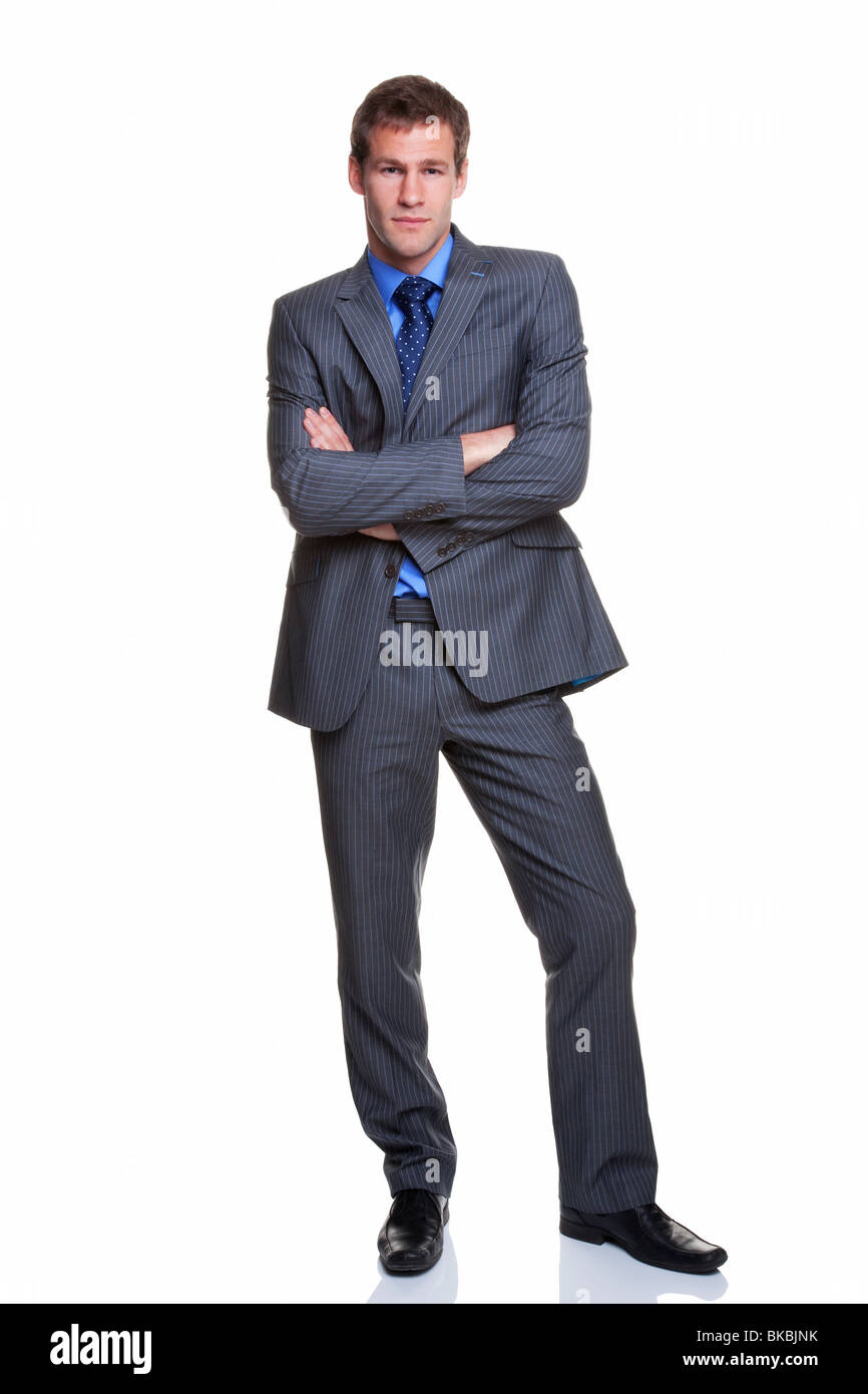 Handsome businessman portrait isolated on a white background Stock ...