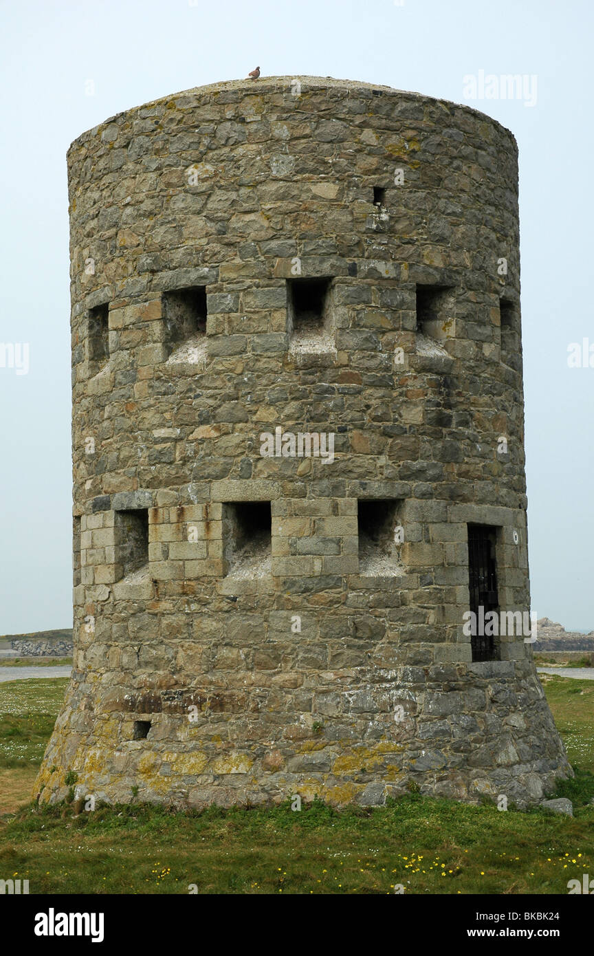 L'Ancresse Tower. Pre-Martello Loophole Tower built for the American ...