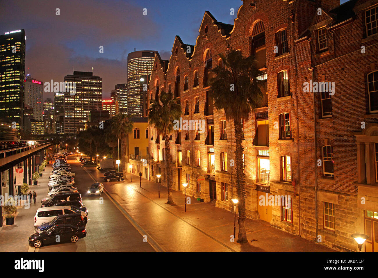 the restored quarter "the Rocks" in Sydney, New South Wales, Australia ...