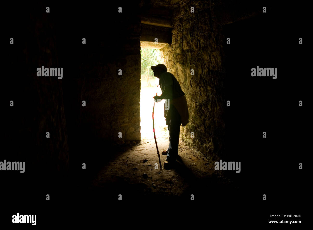 A tour guide walks through the Labyrinth of Building 19 in the ancient ...