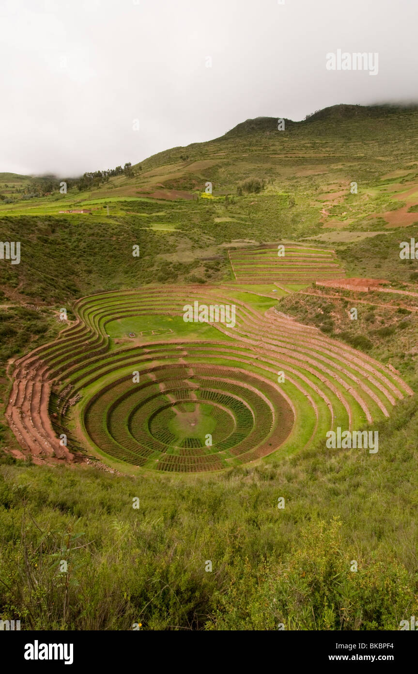 Moray Inca archaeological site in Peru Stock Photo - Alamy