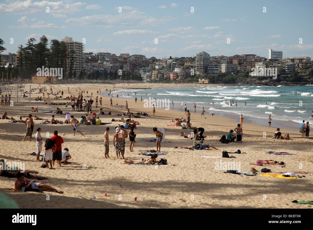 at the beach in Manly, suburb of northern Sydney, New South Wales ...