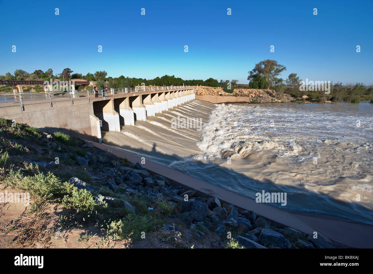 Menindee Lake Interconnector Stock Photo - Alamy