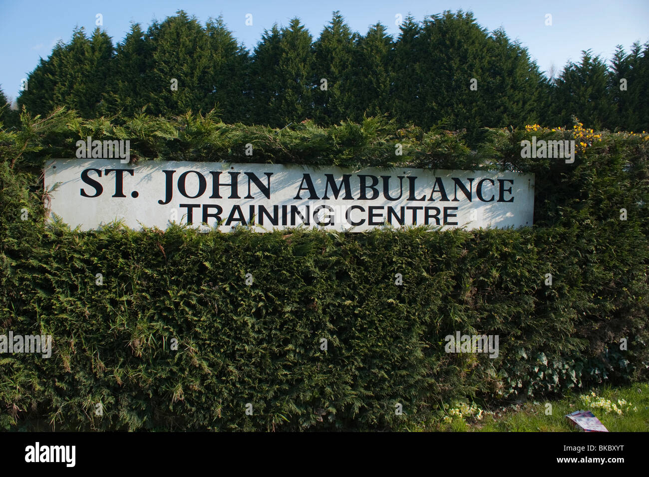 St John Ambulance Training Centre Sign Stock Photo - Alamy