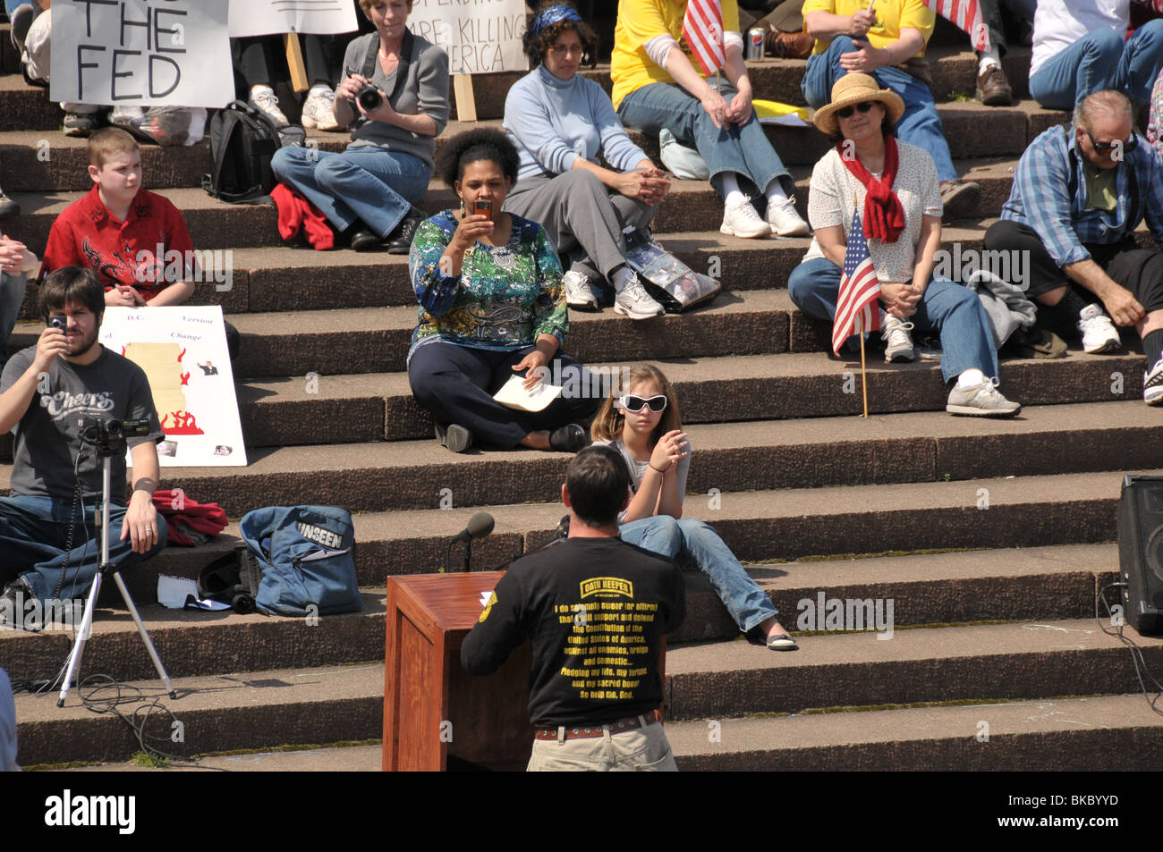 Political protest, "Tea Party", Rochester, NY USA Stock Photo - Alamy
