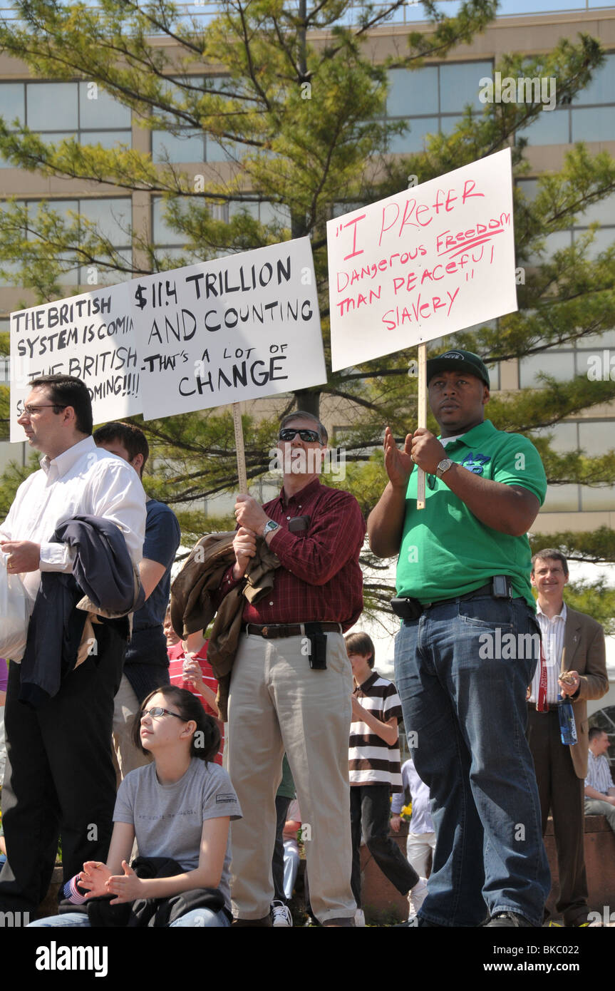 Political protest, "Tea Party", Rochester, NY USA Stock Photo - Alamy