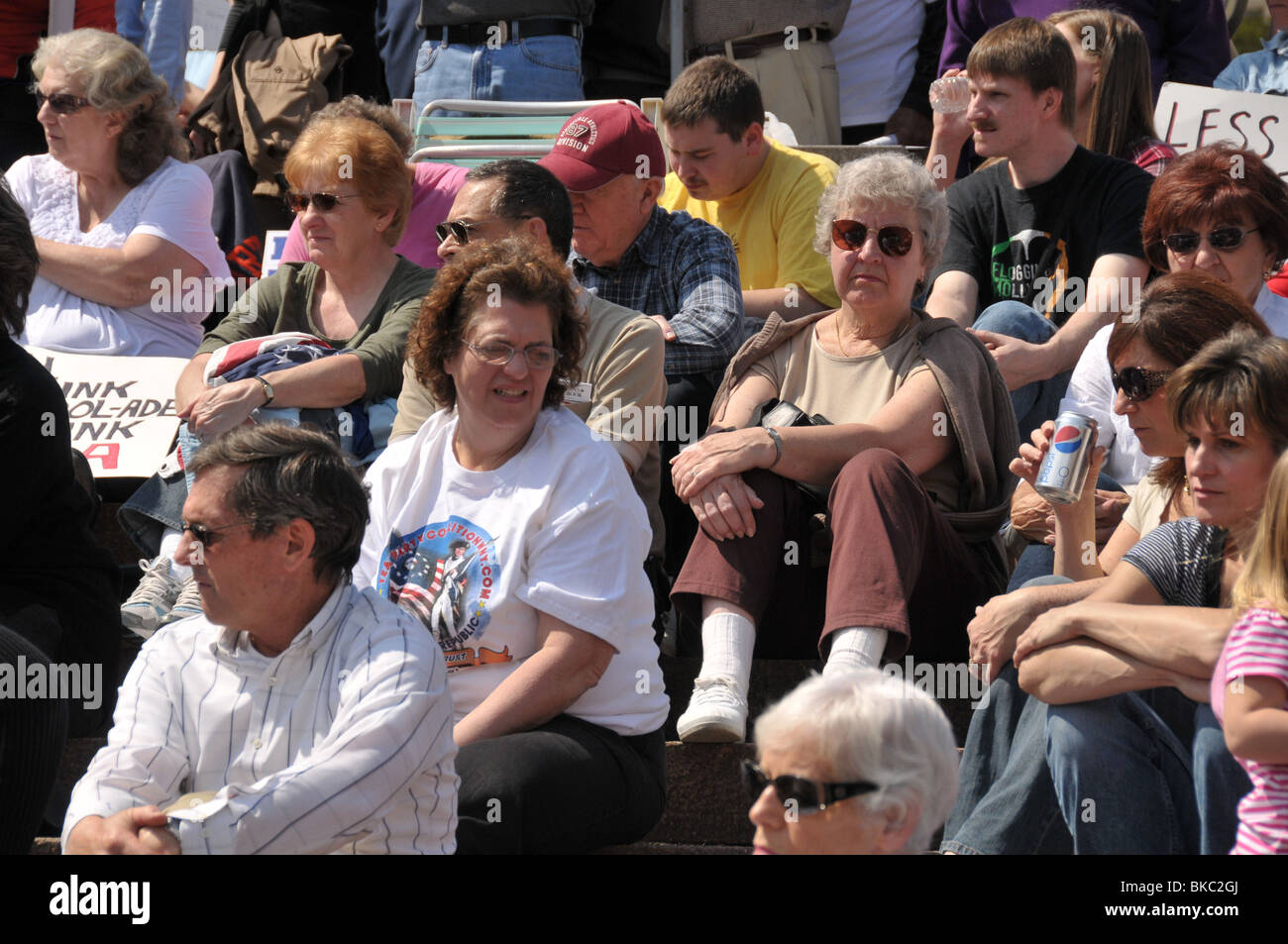 Political protest, "Tea Party", Rochester, NY USA Stock Photo - Alamy