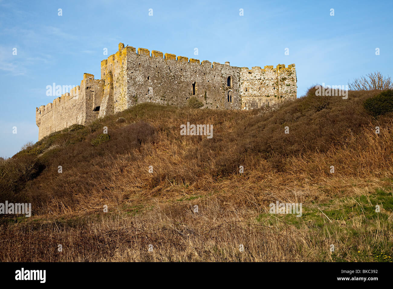 Manorbier Castle Pembrokeshire Wales UK Stock Photo - Alamy