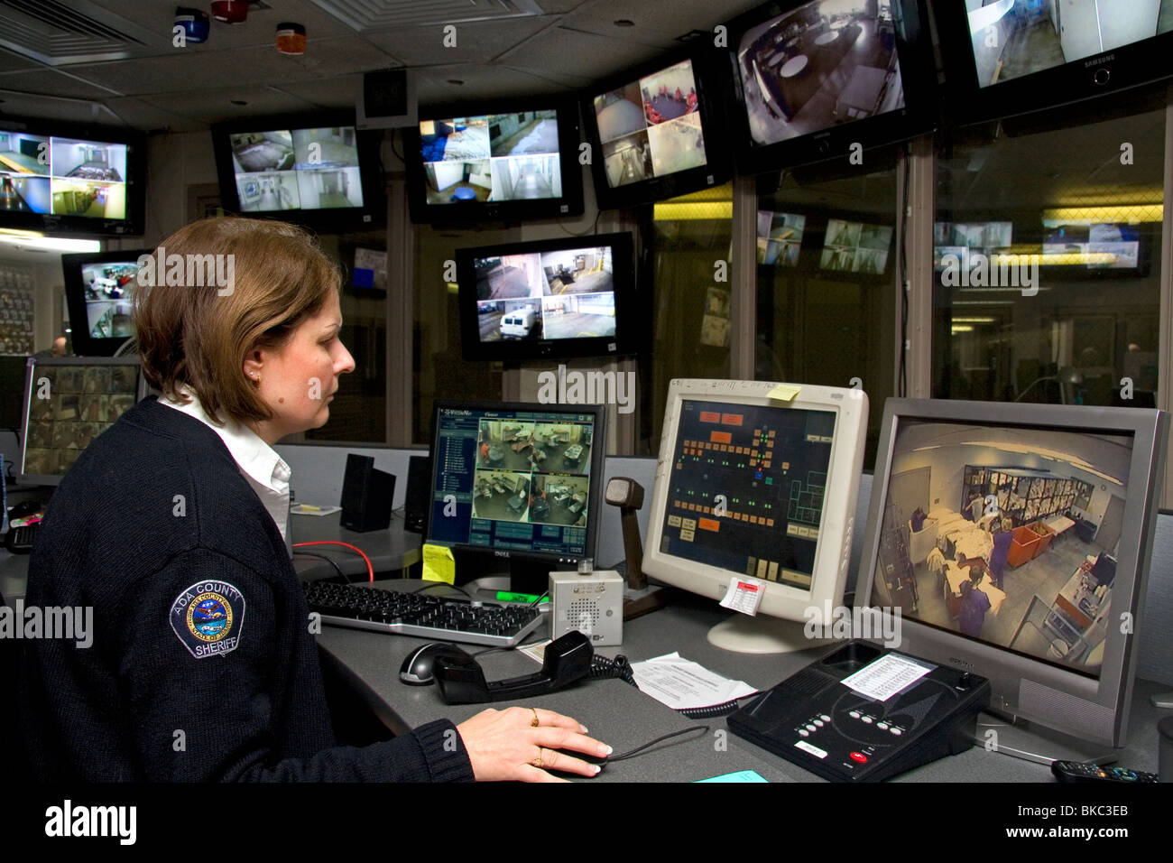 Cctv control room jail hi-res stock photography and images - Alamy