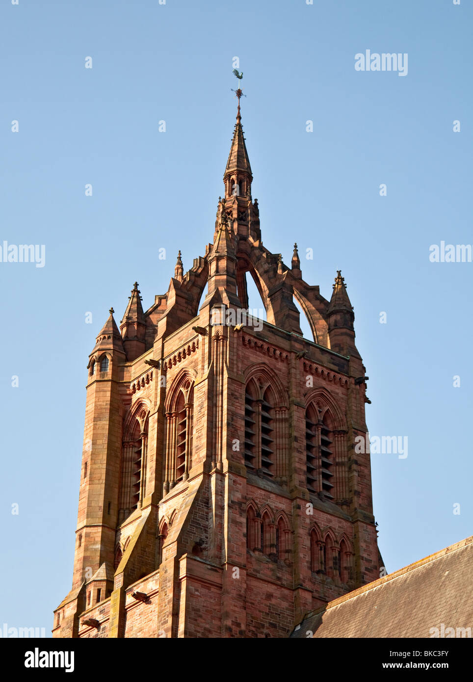 Church With A Spire And Tower Stock Photos & Church With A Spire And ...
