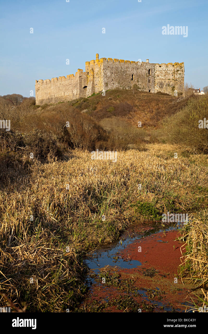 Manorbier Castle Pembrokeshire Wales UK Stock Photo - Alamy