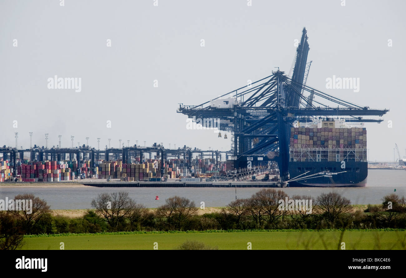 Felixstowe Container Port,Felixstowe,Suffolk,Britain,UK Stock Photo - Alamy