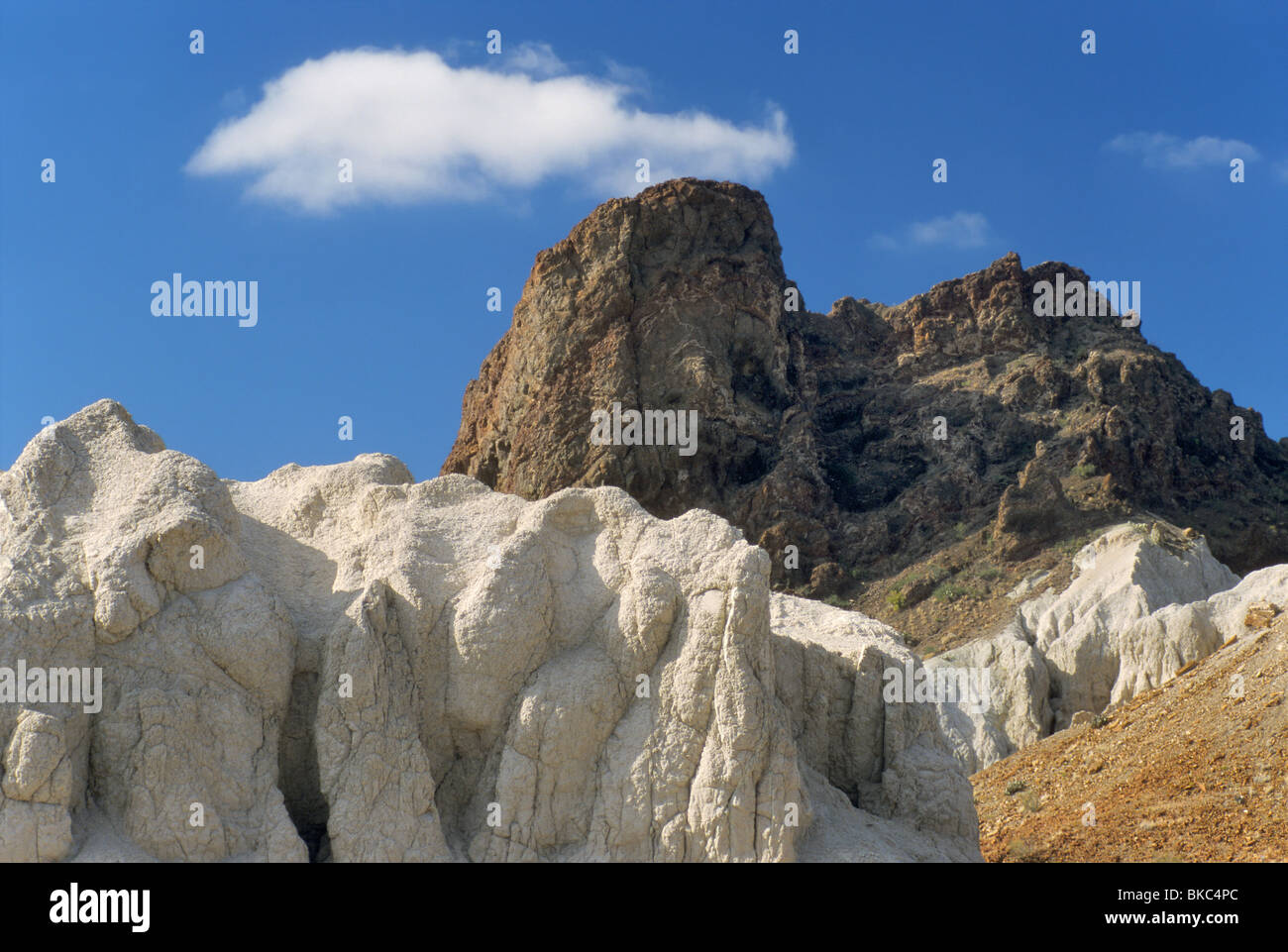 Lava rocks, tuff ash volcanic formations in Cerro Castellan area, Ross ...