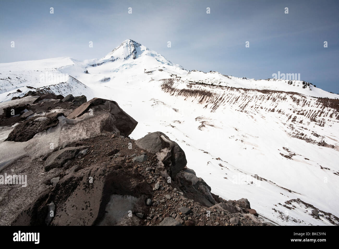 Summit of Mount Hood from Cooper Spur Area, Mount Hood National Forest ...