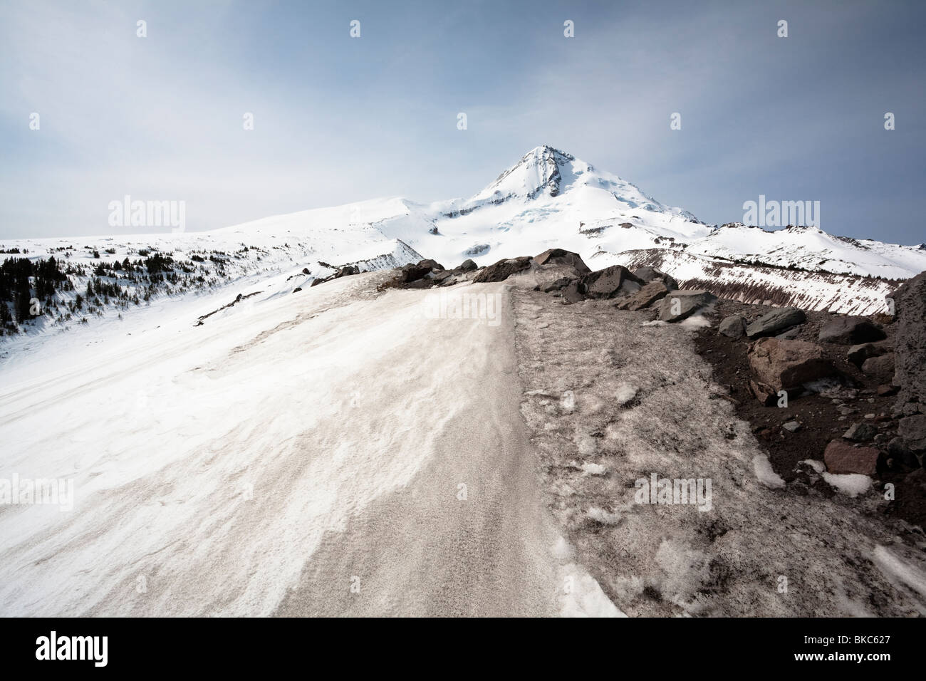 Summit of Mount Hood from Cooper Spur Area, Mount Hood National Forest ...