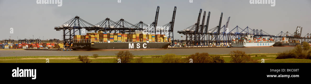 Felixstowe Container Port,Felixstowe,Suffolk,Britain,UK. Port of ...