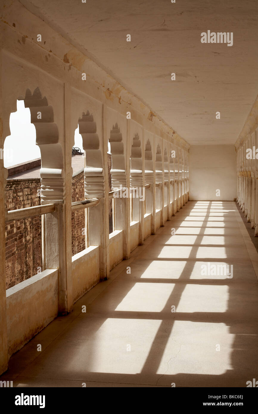 Stone hallway with shadow Stock Photo - Alamy