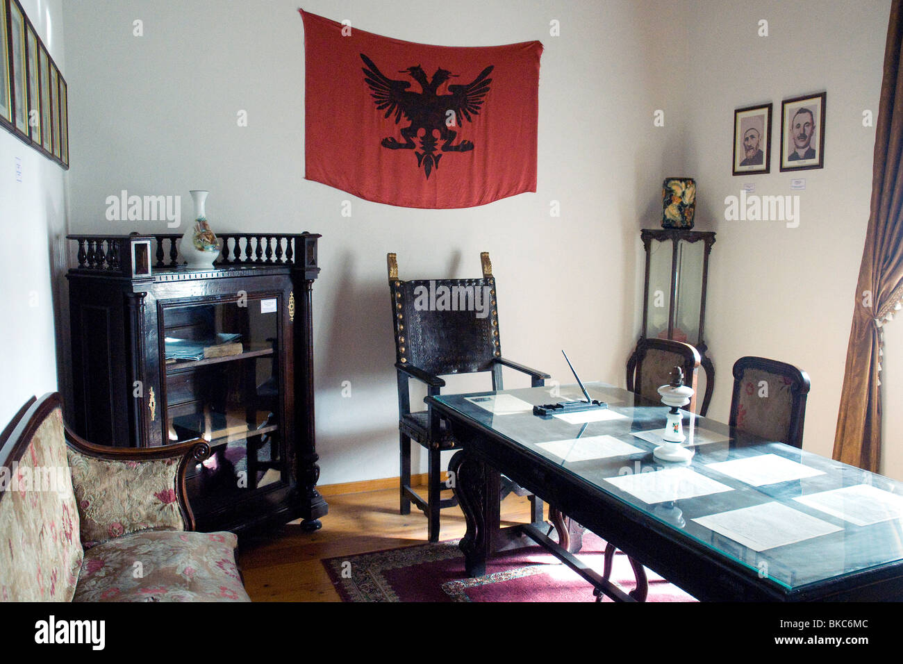 The Cabinet room in the Independence Museum in Vlora where Albania's ...