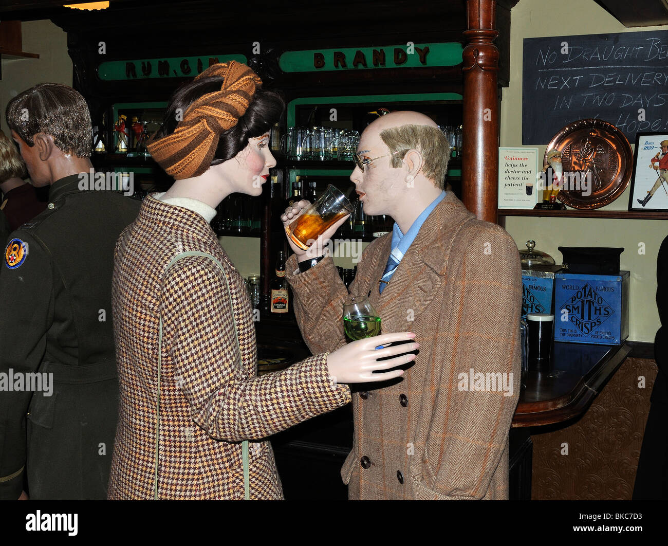 a mock up of a war time english pub at flambards theme park at helston ...
