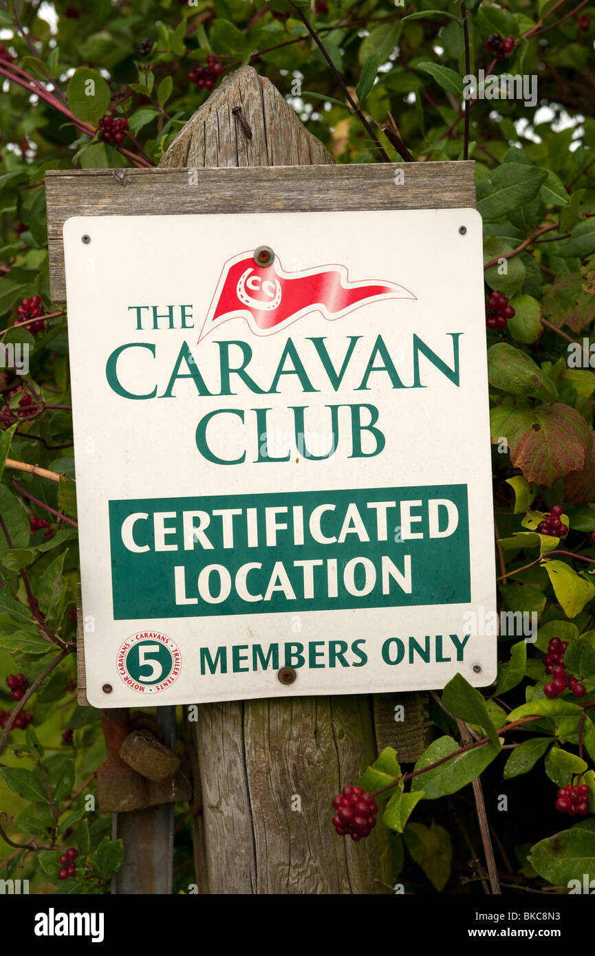 The Caravan Club Certified Location Stock Photo - Alamy