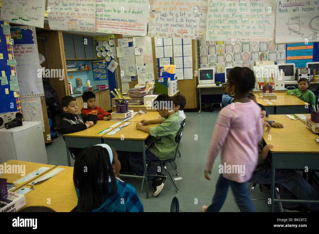 Second graders learn about recycling and decomposition Stock Photo - Alamy