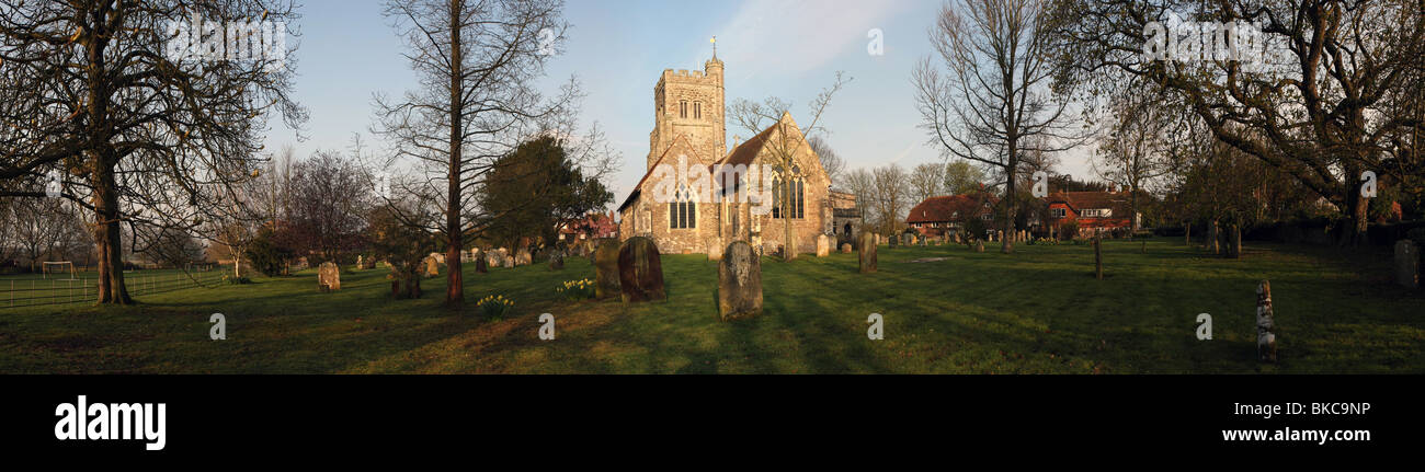 a panoramic view of St John The Baptist Church, Wittersham,, Kent ...