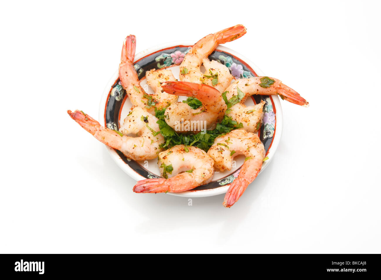 Shrimp and seafood plate Cut Out Stock Images & Pictures - Alamy