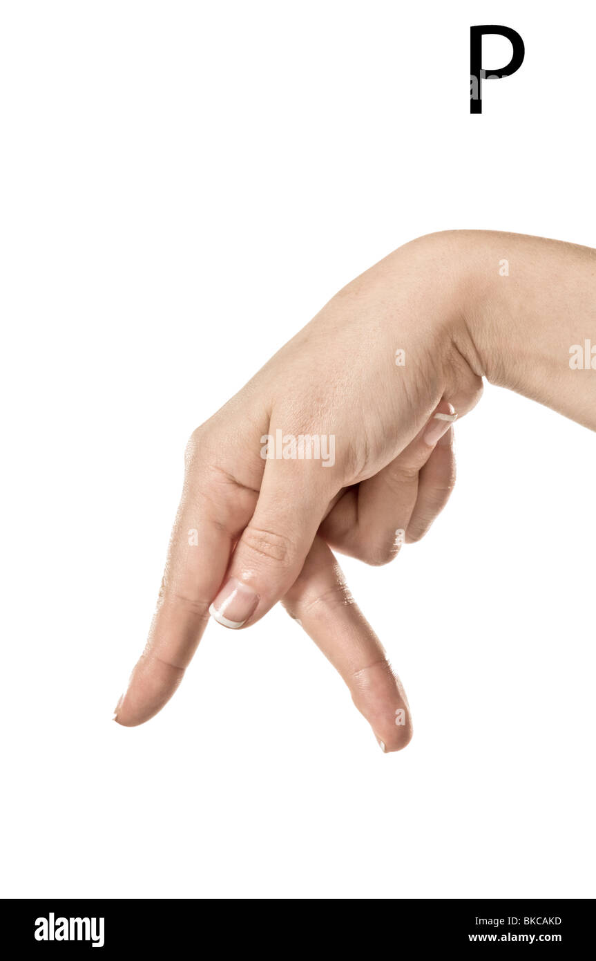 Hand sign language alphabet Cut Out Stock Images & Pictures - Alamy