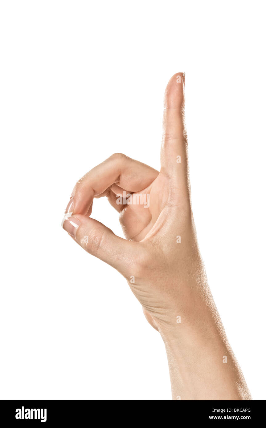 Female hands finger spelling the ASL alphabet Stock Photo - Alamy