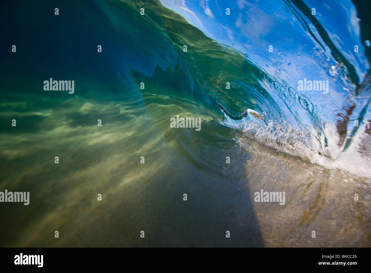 Close-up of a crystal clear wave Stock Photo - Alamy