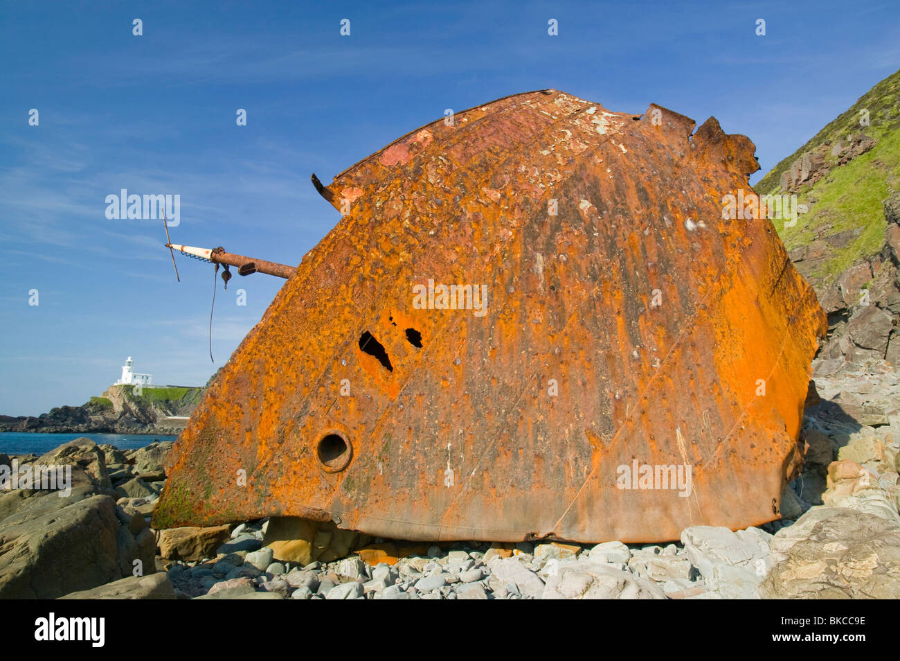The Shipwreck of the Johanna at Hartland Point in Devon UK Stock Photo ...