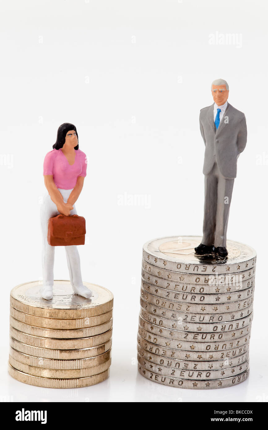 Gender differences at payment Stock Photo - Alamy