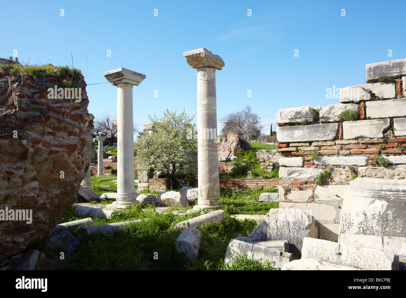 The ruined arch of the Gate of Persecution of the st. Johns Basilica ...