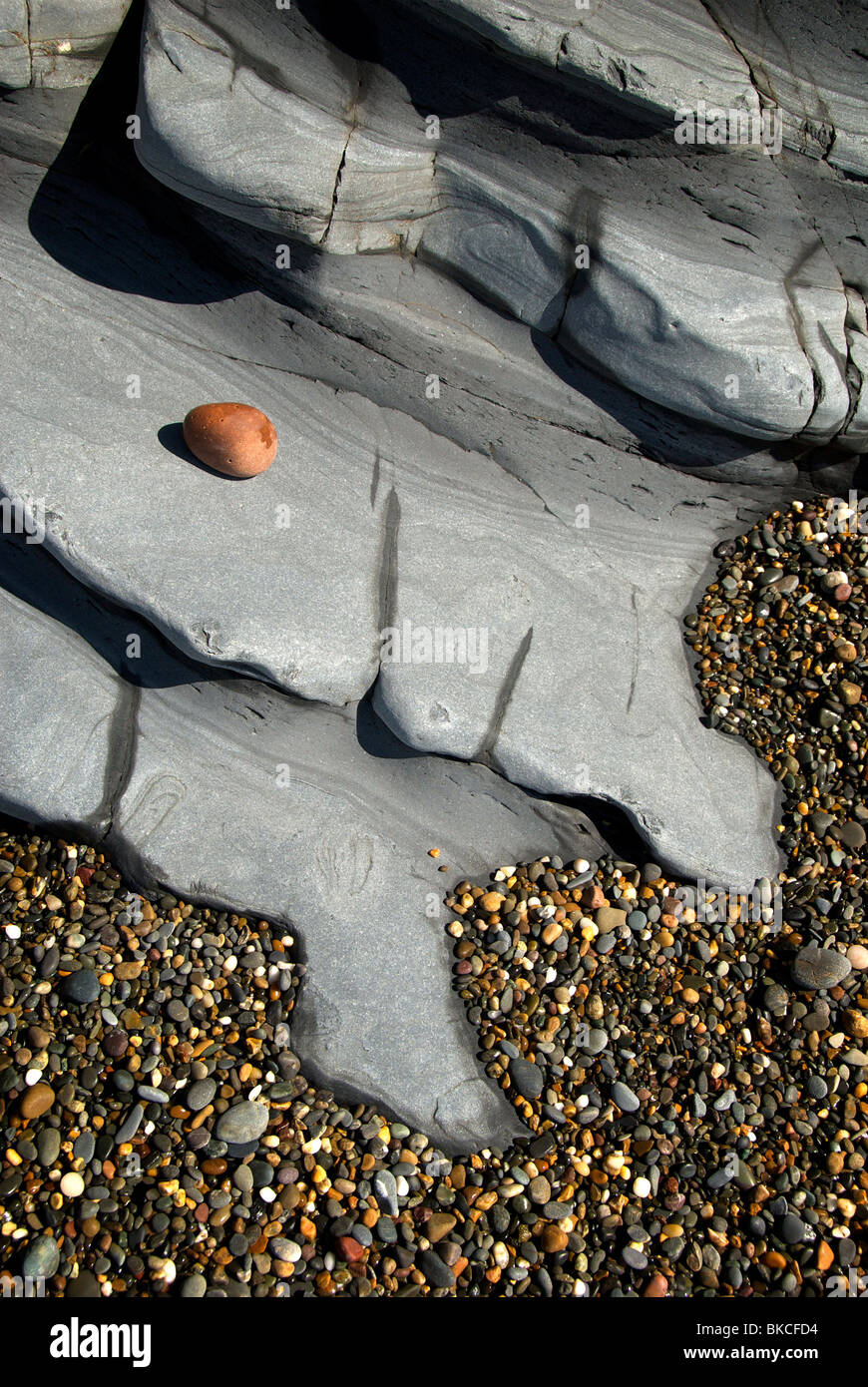 Aberystwyth Beach Ceredigion Wales UK Rocks Pebbles Stock Photo - Alamy