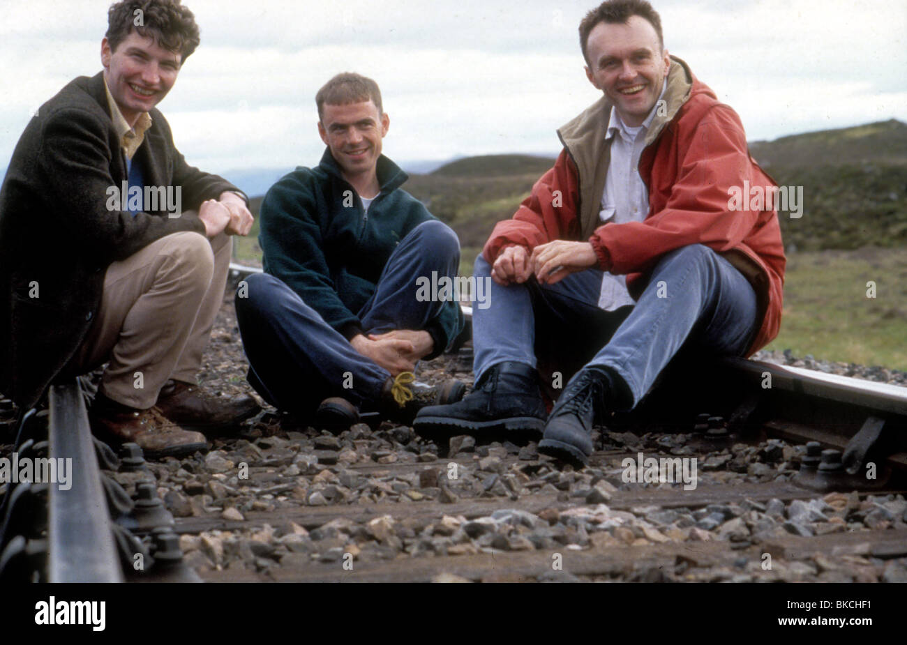 DANNY BOYLE (DIR) O/S 'TRAINSPOTTING' (1996) WITH ANDREW MACDONALD (PRO ...