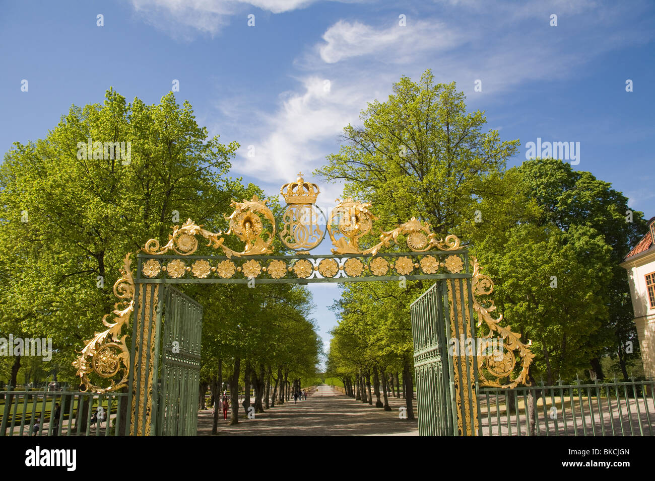 Royal Gate Drottningholm Royal Castle outside Stockholm Sweden Stock ...